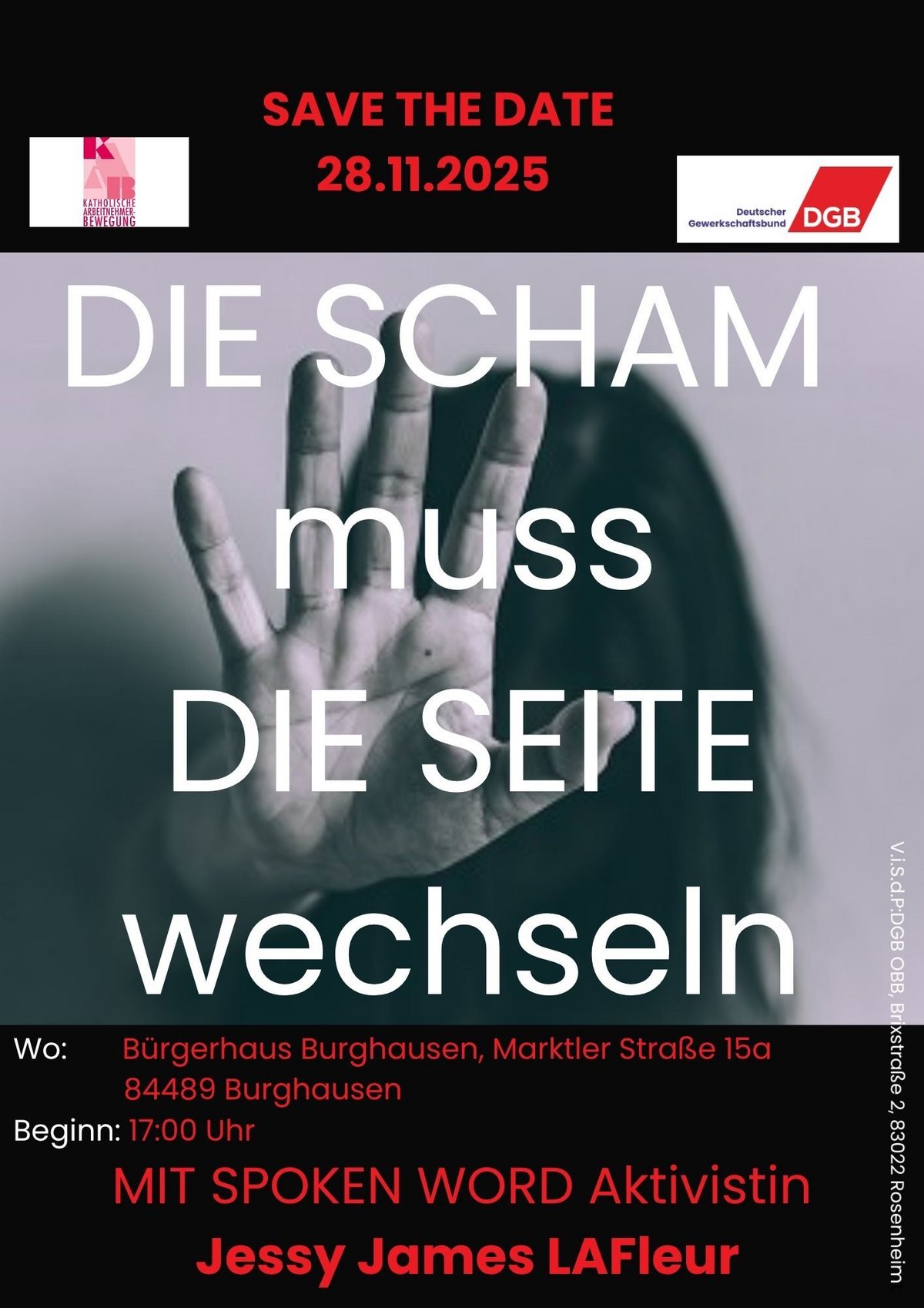 DIE SCHAM muss DIE SEITE wechseln | DGB Bayern